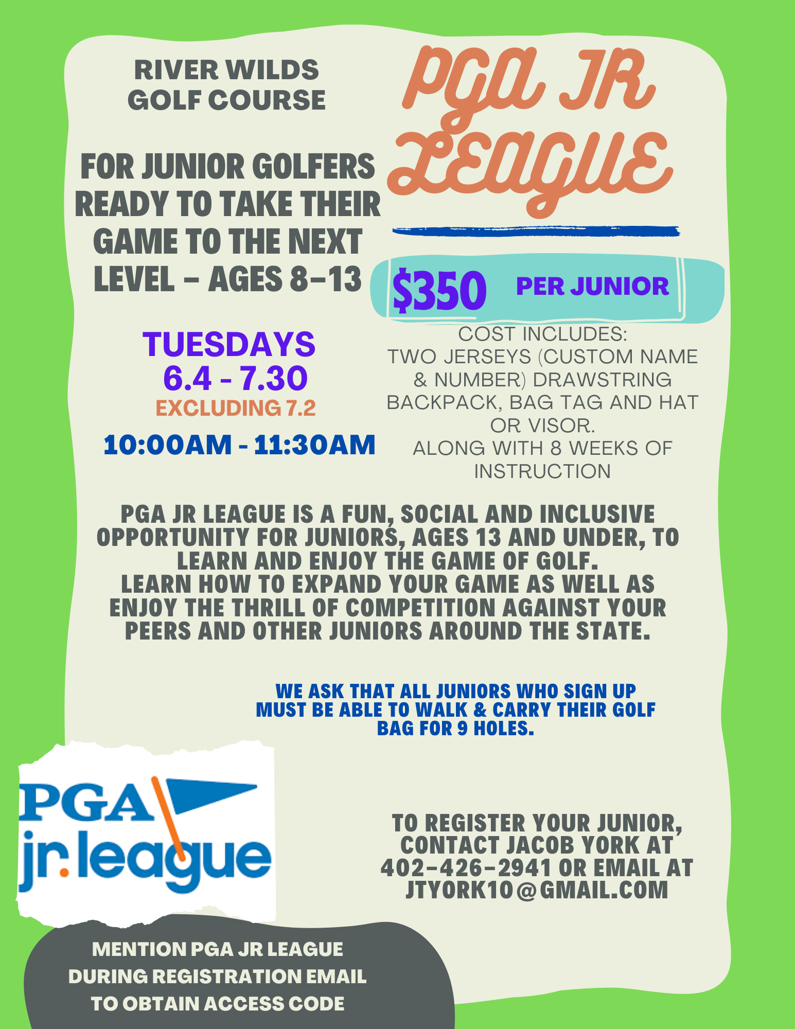 Junior Golf Programs - River Wilds Golf Club